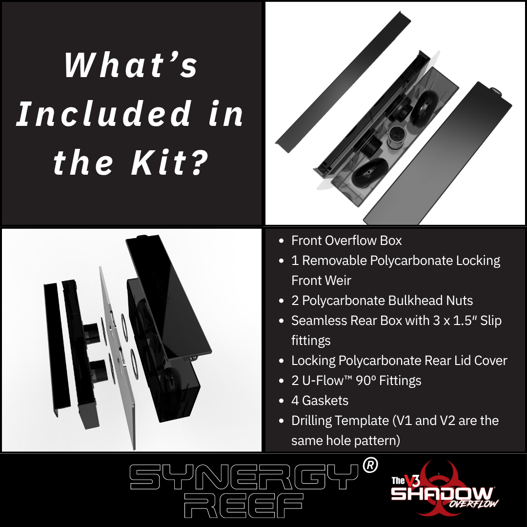 16″ Shadow® Overflow V3 2500 GPH – Synergy Reef Systems
